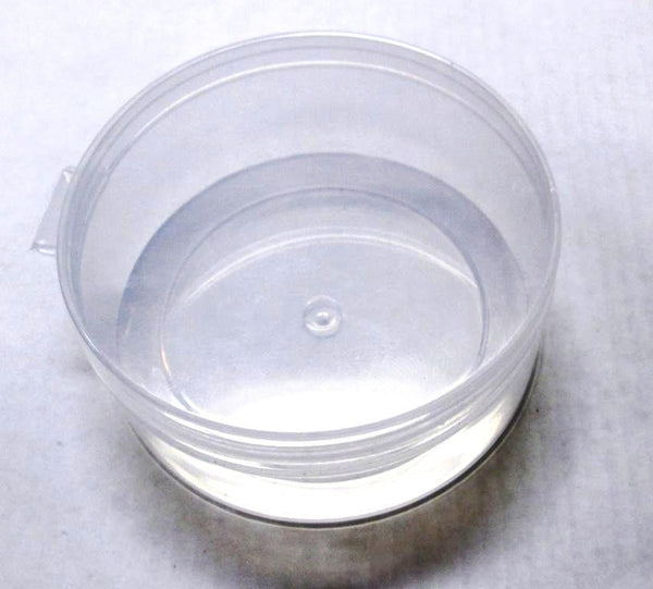 New Phase 6 Count - 3" Round Plastic Containers w/ Attached Lids - Shu ...