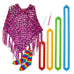 Tidy Crafts Long Knitting Loom Set -4 Different Looms W/ Hook And Need ...